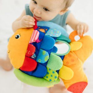 Toys | Baby Orange Soft Flip Tummy Time Sensory Fish Toy With Taggies ...